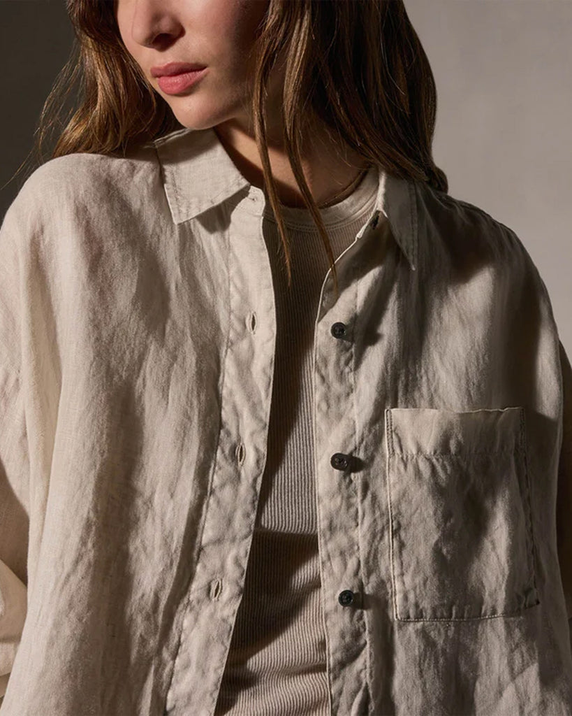 Garment Dyed Linen Shirt | James Perse Womens | WORKSHOP