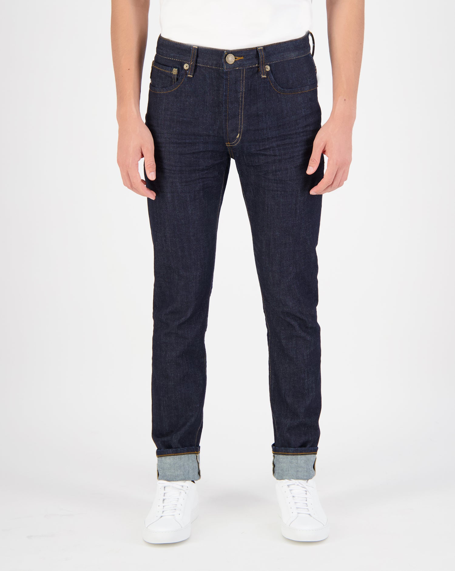 Slim Fit Stretch (Dark Whisker) | Workshop Denim Mens | WORKSHOP