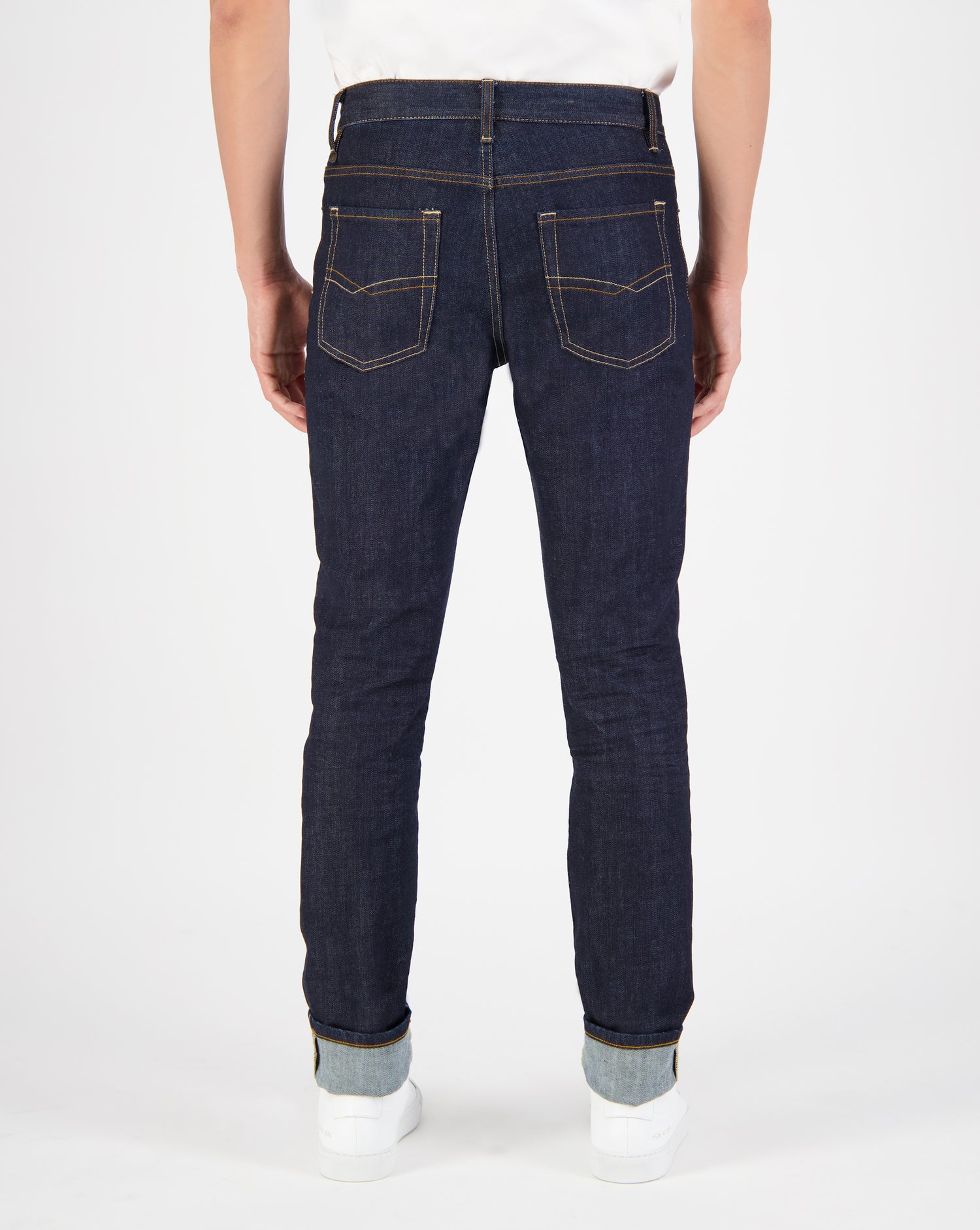 Slim Fit Stretch (Dark Whisker) | Workshop Denim Mens | WORKSHOP